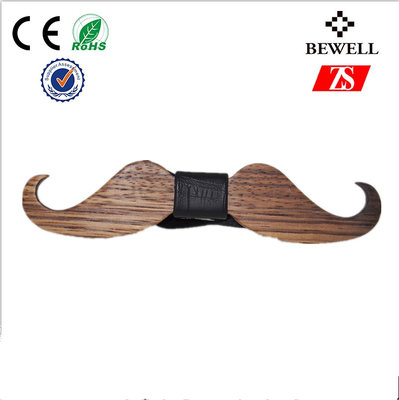 Beard Shape Teak Or Wood Bow Tie For Man In Party , Bar , Event
