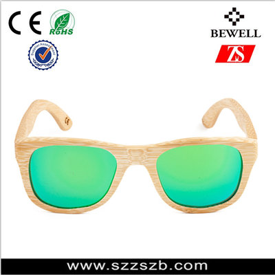 Green And Blue Polarized TAC lens Wooden Sunglasses Custom Your Own Brand