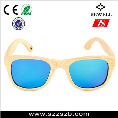 Green And Blue Polarized TAC lens Wooden Sunglasses Custom Your Own Brand
