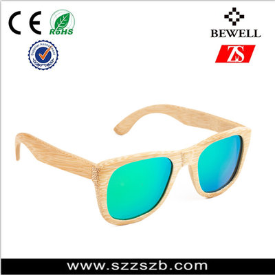 Green And Blue Polarized TAC lens Wooden Sunglasses Custom Your Own Brand