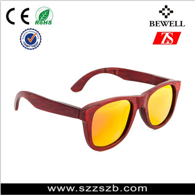 Latest Fashion Style Wooden Sunglasses TAC Polarized Lens With Red And Black Frame
