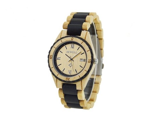 Mix Color Wooden Wrist Watch Japan Movement , Wooden Watches For Men