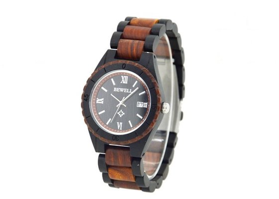 Mix Color Wooden Wrist Watch Japan Movement , Wooden Watches For Men