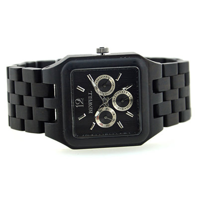 Six Hands Black Sandalwood Watch / Promotional Men Wood Watch