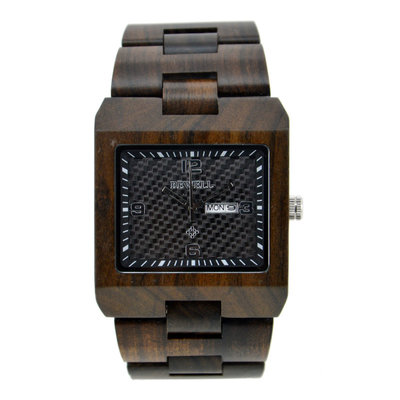 Japanese Quartz Movement custom wood watch for men , natural wood color