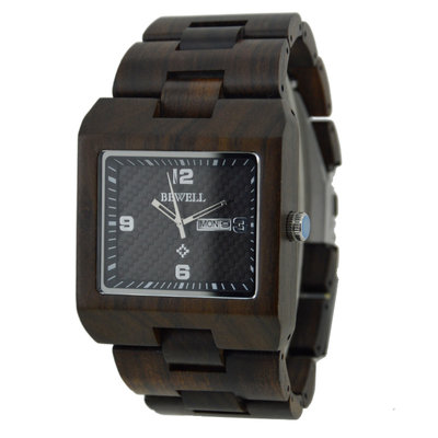 Japanese Quartz Movement custom wood watch for men , natural wood color