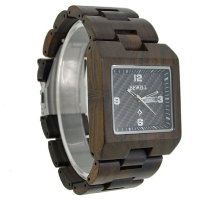 Japanese Quartz Movement custom wood watch for men , natural wood color