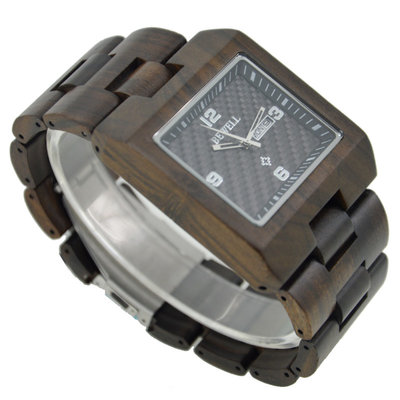 Japanese Quartz Movement custom wood watch for men , natural wood color