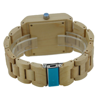 Custom Maple Wood Watch With Square Case for Decoration , Souvenir