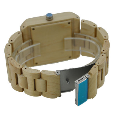 Custom Maple Wood Watch With Square Case for Decoration , Souvenir