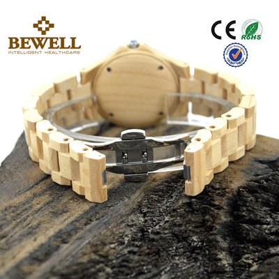 Unsix Stainless Steel Bezel + Maple Wooden Wrist Watch , 3 ATM wood watch mens waterproof