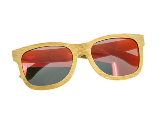 Polarized Customized Brand Wood Frame Sunglasses Lady Size Lightweight