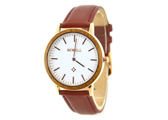 Wood And Steel Watches Multi Style Ladies Wooden Watch Two Hands Quartz Movement