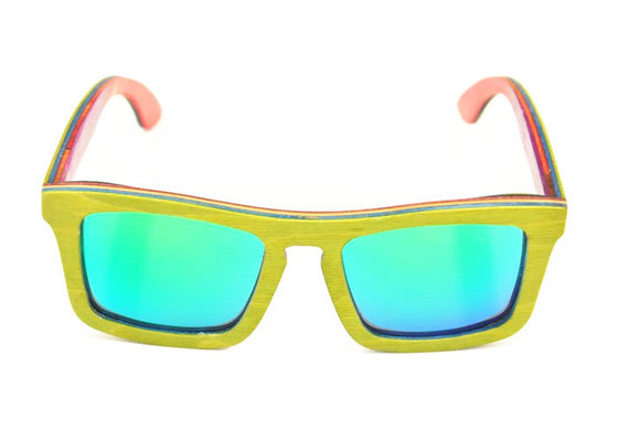 Revo Colors Customized Wood Frame Sunglasses With Skateboard Wood Material