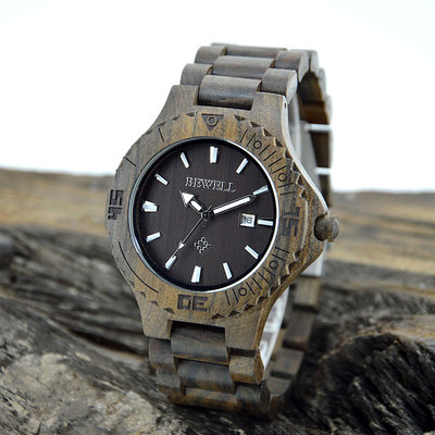 ROHS FSC Standard Men Tense Wooden Watch 3ATM With Vogue Miyota Japanese Movement