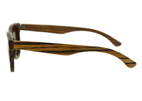 Decoration Recycled Wood Frame Sunglasses With Brown Color Lense , ZS-S001