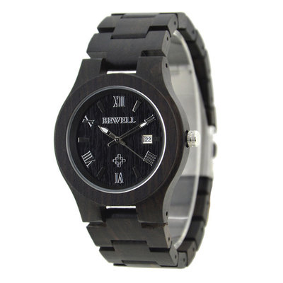 Waterproof Custom Men Wooden Watches With Miyota Japanese Movement , Natural Wood Color