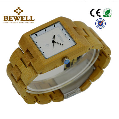 Bamboo Men / Women Wooden Wrist Watch With Japanese 2035 Movement , OEM ODM Service