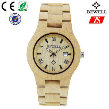 Hign End Men Wooden Strap Watch Waterproof With Japan Battery , OEM ODM Service