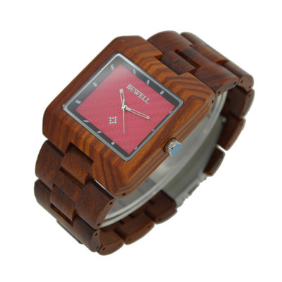ZS-16A Vogue Dial Wooden Wrist Watch With Japanese Battery , CE ROHS Approved
