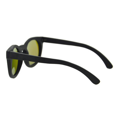 Black Color Full wood frame eyeglasses With Coating Blue Lens , UV Protection