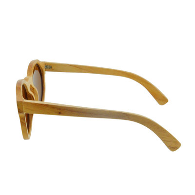 Spring Bud Wood Frame Sunglasses Certified By CE/FDA , Unique Gift For Men & Women