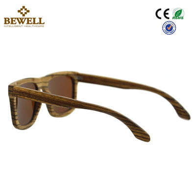 Ayfarer Model Zebra Wood Custom Wood Sunglasses With Brown UV Protection Polarized Lens