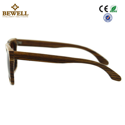 Ayfarer Model Zebra Wood Custom Wood Sunglasses With Brown UV Protection Polarized Lens