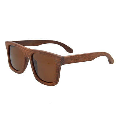 Elegant UV400 Red Sandalwood Polarized Wood Sunglasses , Bamboo Frame Sunglasses