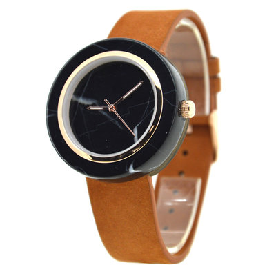 Fashion Slim Stone Quartz Watch , Elegant Luxury classic black marble watch
