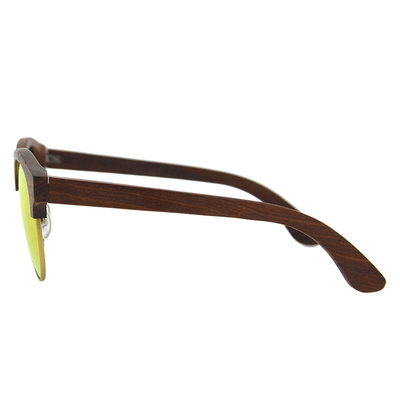 Fashion Vintage Wooden Polarized Sunglasses Eco Friendly For Promotion