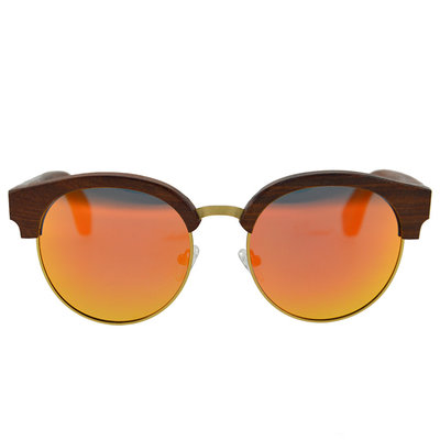 Fashion Vintage Wooden Polarized Sunglasses Eco Friendly For Promotion