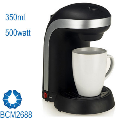 One Cup Drip Coffee Maker stream line design in black BCN2688