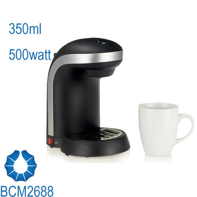 One Cup Drip Coffee Maker stream line design in black BCN2688