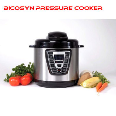 Electric Pressure Cooker,Stainless Steel Black & Silver 7-in-1 Multi-Functional Pressure Cooker, 6Qt/1000W