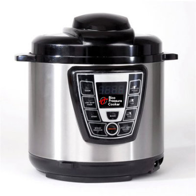 Electric Pressure Cooker,Stainless Steel Black & Silver 7-in-1 Multi-Functional Pressure Cooker, 6Qt/1000W