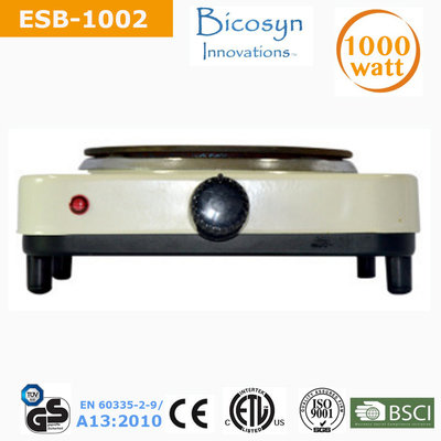 1000 Watt  Single Buffet Burner Electric Hot Plate, Black, UL, Camping,School,Outdoor Stove