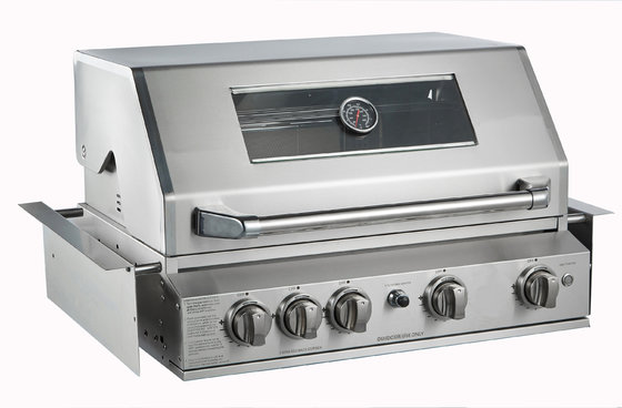 High End outdoor bbq kitchen built in 4 3KW 304 tube burners gas bbq grill bbq with rear burner, full stainless steel