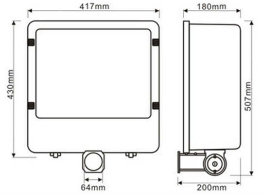 Bicosyn Outdoor LED Street Light 138W 2900-6500K DLC/UL/cUL listed meanwell driver IP65  Die cast Aluminum Housing