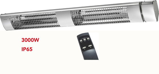 IP65 3000W Remote Control Electric Patio Heater Infrared Carbon fiber heating element Wall-Mounted/free standing outdoor