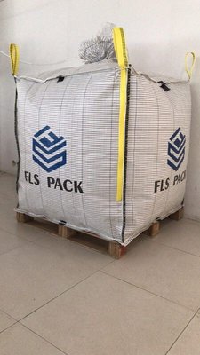 China White Antistatic Big Bags Customized Logo With Filling Spout Top Type supplier