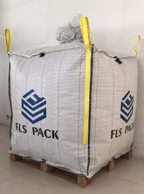 China 1 Tonne Conductive Big Bag Type C With Yellow Webbing Lift ISO Approved supplier