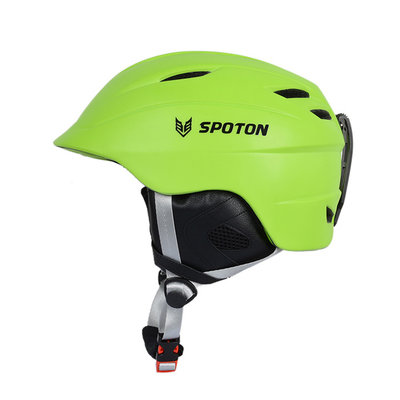 CE Green Head Protec Ski Helmet PC Outer Shell With Wind Tunnel Vents