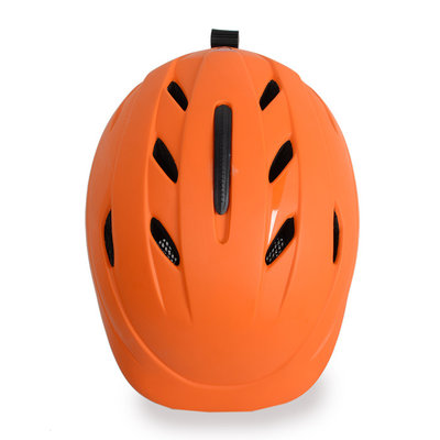 Adjustable Protec Ski Helmet , In Mold Orange Bluetooth Ski Helmet