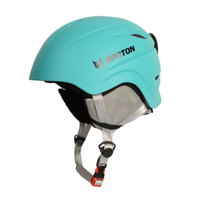 White Children Ski Helmets Black EPS PC Outer Shell Offset Printing