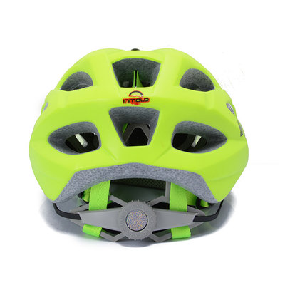 Custom In Mold Helmet Green Safety Child Cycling Helmets Quick Release Buckle