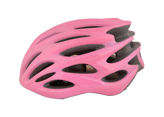 PC Pink Bike Riding Helmets Adult Unique 197g With Washable Liner