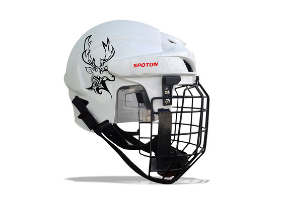 Comfortable Custom Football Helmets Animal Print With Stainless Steel Face Mask