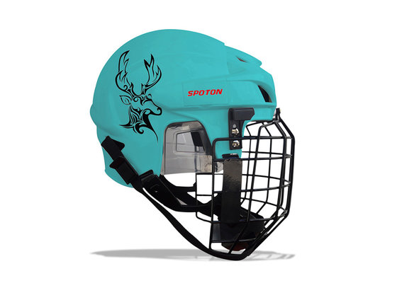 Comfortable Custom Football Helmets Animal Print With Stainless Steel Face Mask