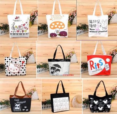 hot-transfer canvas shopping bag
